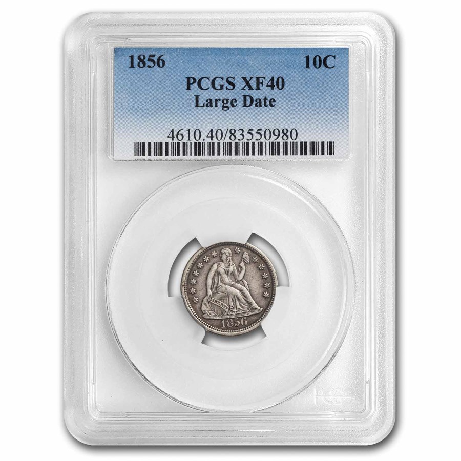 Buy 1856 Liberty Seated Dime Large Date XF-40 PCGS | APMEX