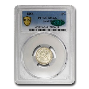 Buy 1856 Liberty Seated Dime MS-66 PCGS CAC (Small Date) | APMEX
