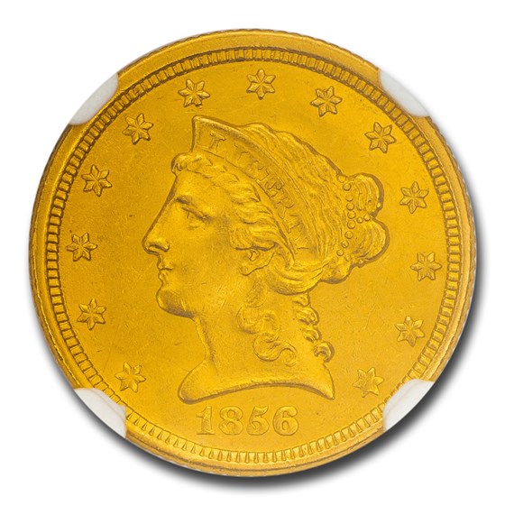Buy 1856-O $2.50 Liberty Gold Quarter Eagle MS-62 NGC | APMEX