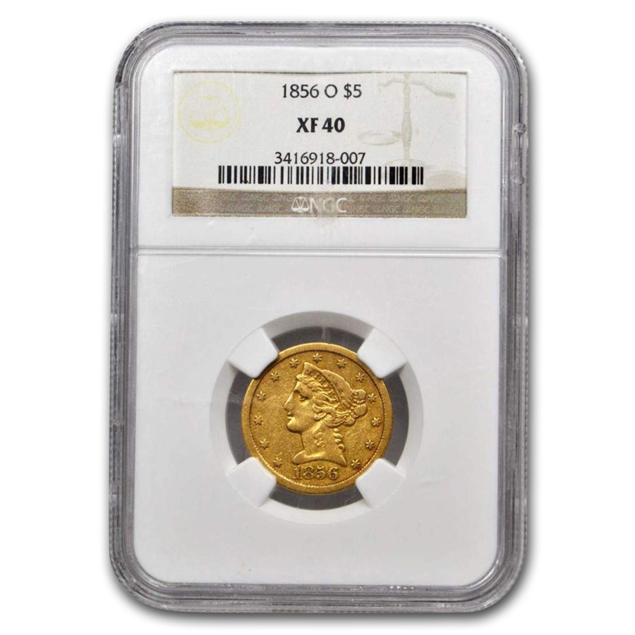 Buy 1856-O $5 Liberty Gold Half Eagle XF-40 NGC | APMEX