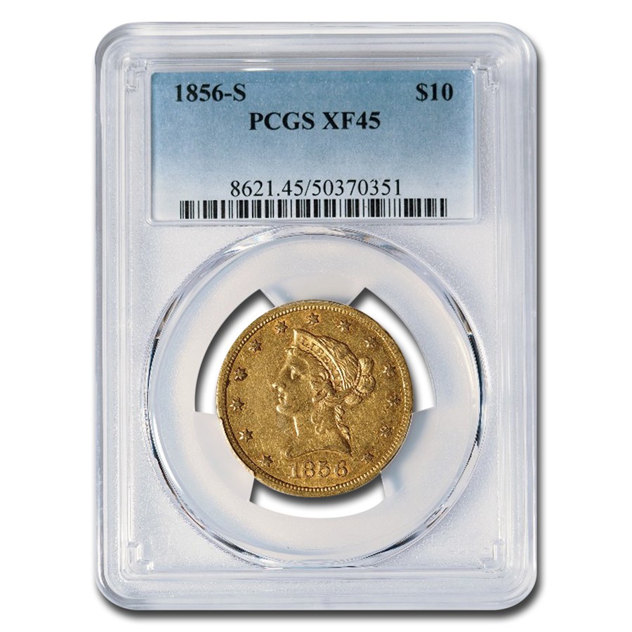 Buy 1856-S $10 Liberty Gold Eagle XF-45 PCGS | APMEX
