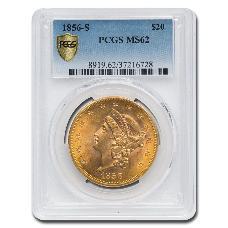 Buy 1856-S $20 Liberty Gold Double Eagle MS-62 PCGS | APMEX