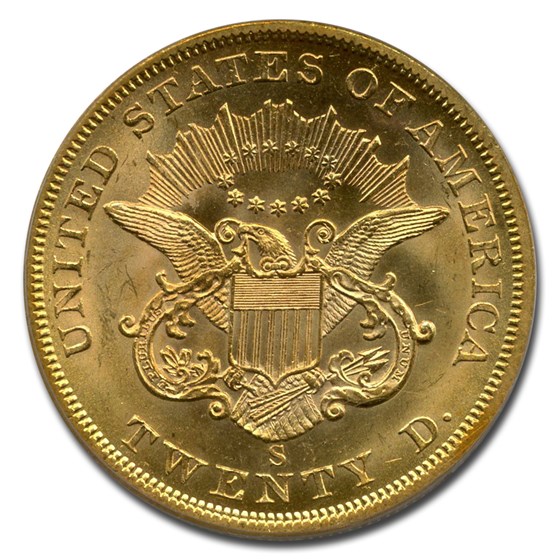 Buy 1856-S $20 Liberty Gold Double Eagle MS-63 PCGS | APMEX