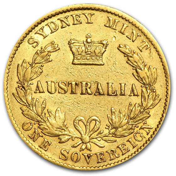Buy 1857-1870 Australia Gold Sovereign Victoria Sydney Mint Avg Circ ...