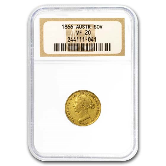 Buy 1857-1870-S Australia Gold Sovereign Victoria VF-20 NGC | APMEX