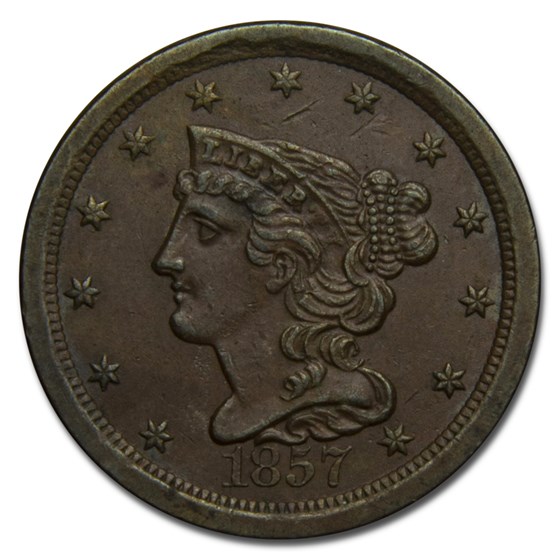 Buy 1857 Half Cent BU (Brown) | APMEX
