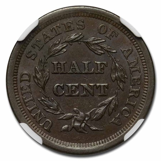 Buy 1857 Half Cent MS-61 NGC (Brown, C-1) | APMEX