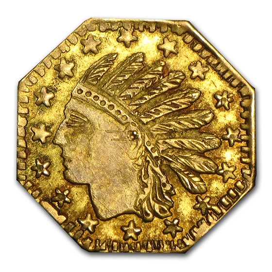 Buy 1857 Indian Octagonal California Gold Token AU | APMEX