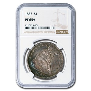 1857 Liberty Seated Dollar PF-65+ NGC