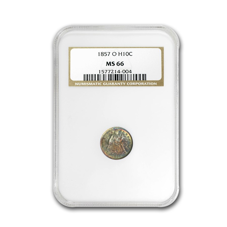 Buy 1857-O Liberty Seated Half Dime MS-66 NGC | APMEX