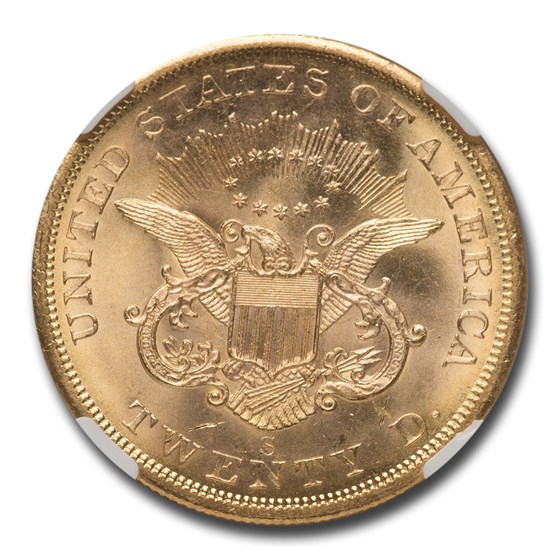 Buy 1857-S $20 Liberty Gold Double Eagle MS-66 NGC (Central America ...