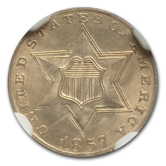 Buy 1857 Three Cent Silver MS-65+ NGC CAC | APMEX