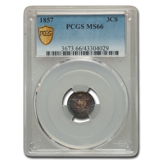 Buy 1857 Three Cent Silver MS-66 PCGS | APMEX