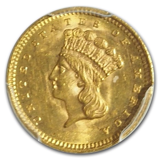 Buy 1858 $1 Indian Head Gold MS-64 PCGS | APMEX