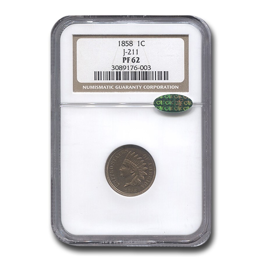Buy 1858 Indian Head Cent Pattern PF-62 NGC CAC (J-211) | APMEX
