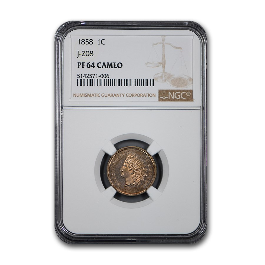 Buy 1858 Indian Head Cent Pattern PF-64 Cameo NGC (J-208) | APMEX