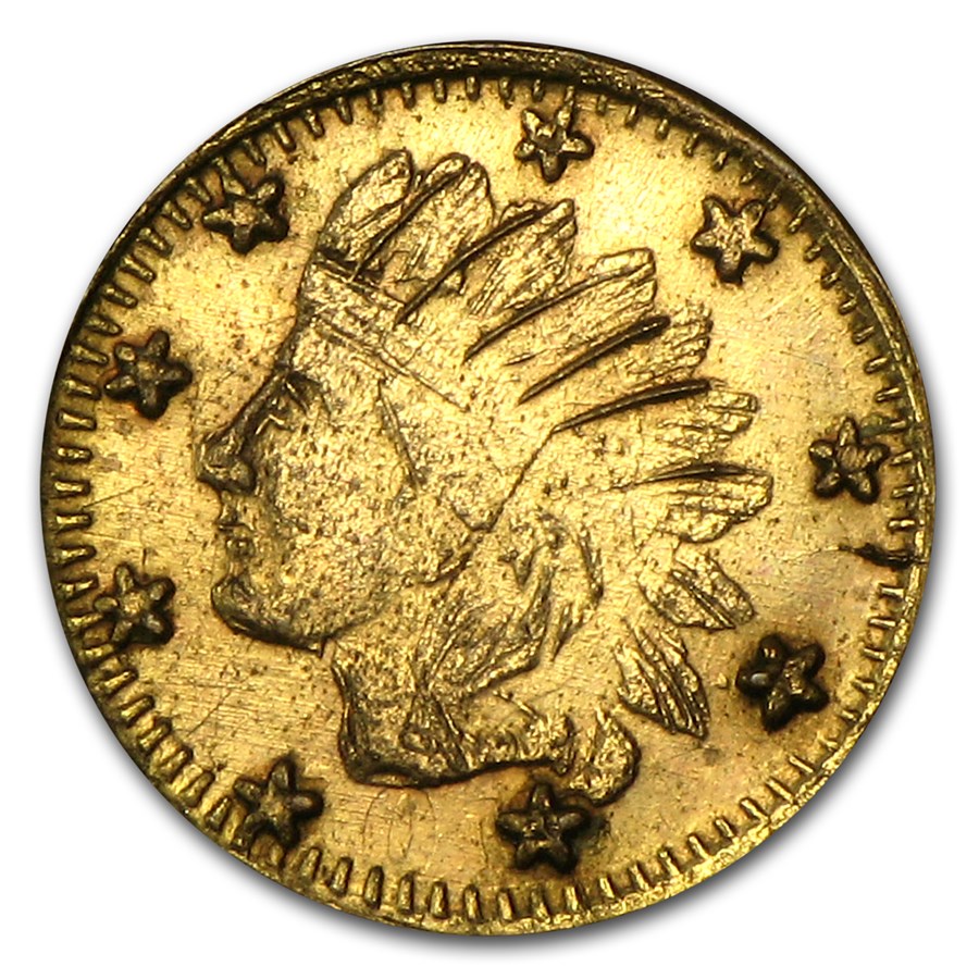 Buy 1858 Indian Round California Gold Token AU | APMEX