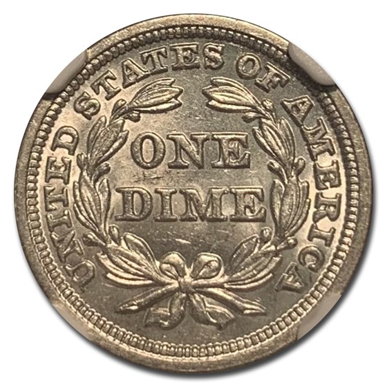 Buy 1858 Liberty Seated Dime MS-63 NGC | APMEX