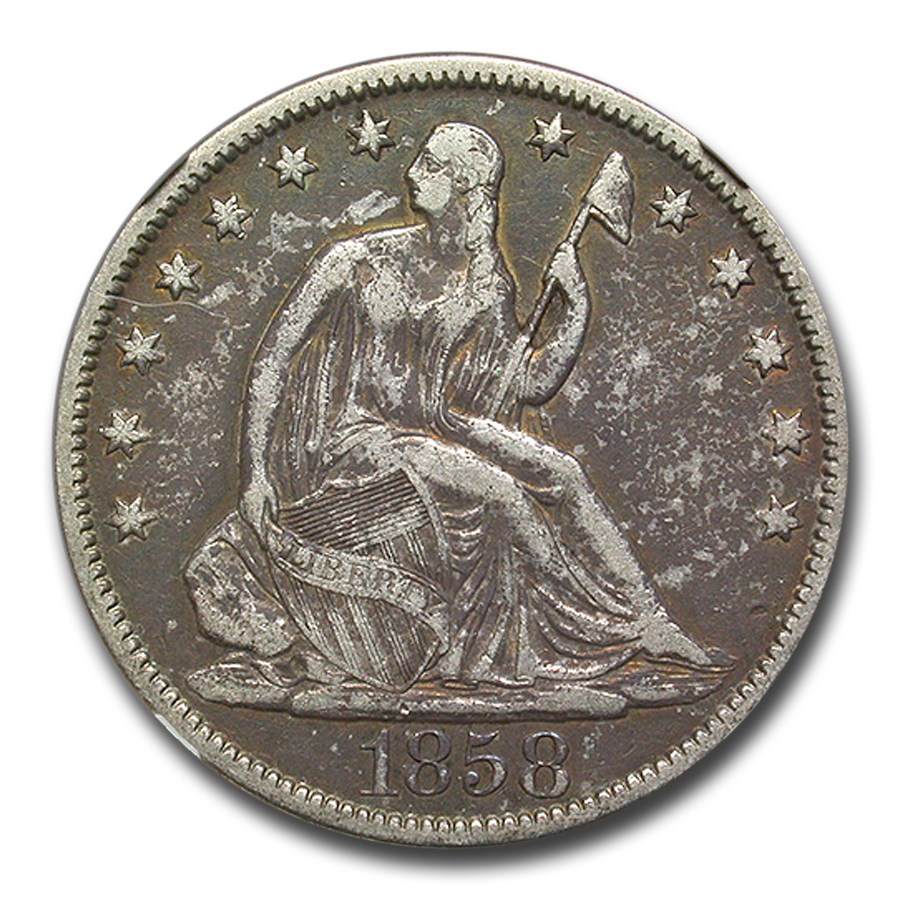 Buy 1858-O Liberty Seated Half Dollar VF-30 NGC | APMEX