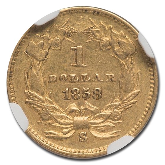 Buy 1858-S $1 Indian Head Gold AU-55 NGC | APMEX