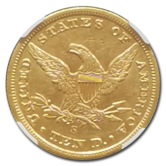 Buy 1858-S $10 Liberty Gold Eagle AU-55 NGC | APMEX