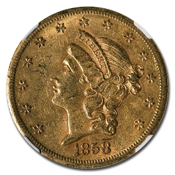 Buy 1858-S $20 Liberty Gold Double Eagle MS-61 NGC | APMEX