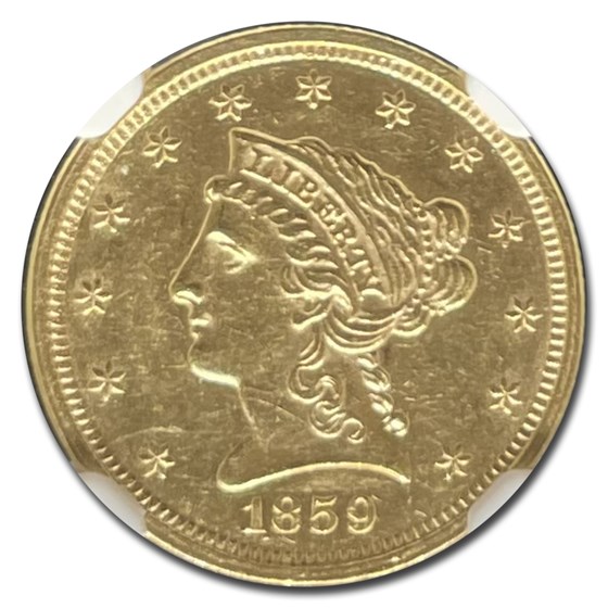 Buy 1859 $2.50 Liberty Gold Quarter Eagle Type-II MS-61 NGC | APMEX