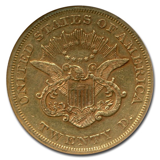 Buy 1859 $20 Liberty Gold Double Eagle AU-50 NGC | APMEX