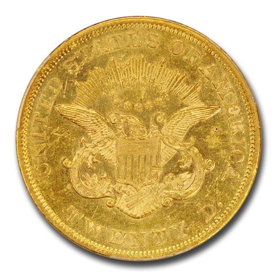 Buy 1859 $20 Liberty Gold Double Eagle AU-50 PCGS | APMEX