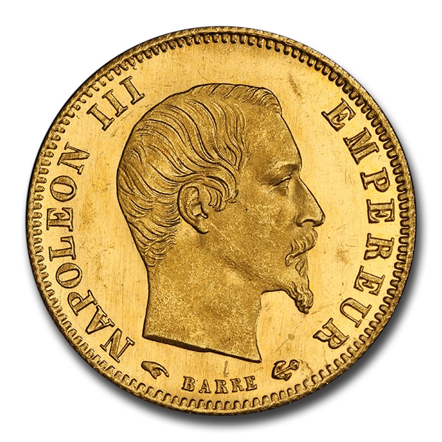 Buy 1859-A France Gold 5 Francs Napoleon III MS-65 PCGS | APMEX