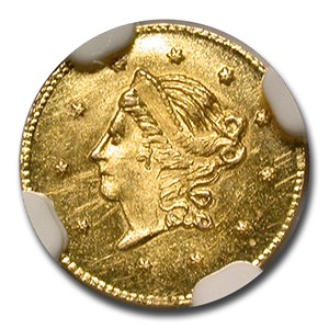 1859 Liberty Round 50 Cent Gold MS-64 NGC (BG-1002)