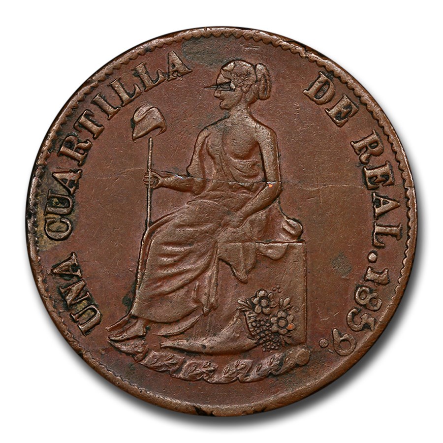 Buy 1859 Mexico 1/4 Real XF-45 PCGS (Brown) | APMEX