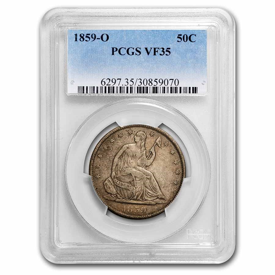 Buy 1859-O Liberty Seated Half Dollar VF-35 PCGS | APMEX