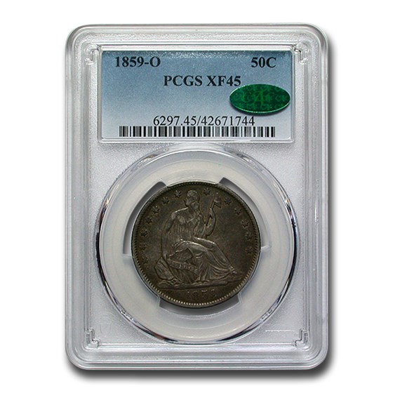 Buy 1859-O Liberty Seated Half Dollar XF-45 PCGS CAC | APMEX