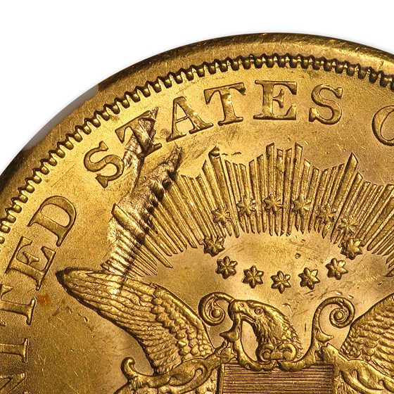 Buy 1859-S $20 Liberty Gold Double Eagle AU-58 NGC (Rev Lamination) | APMEX