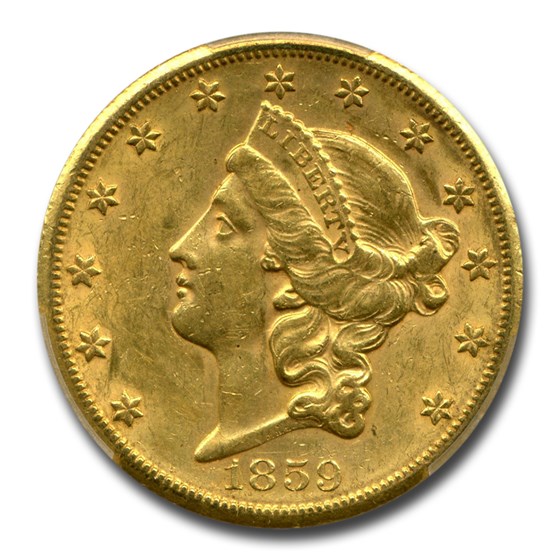 Buy 1859-S $20 Liberty Gold Double Eagle MS-61 PCGS | APMEX