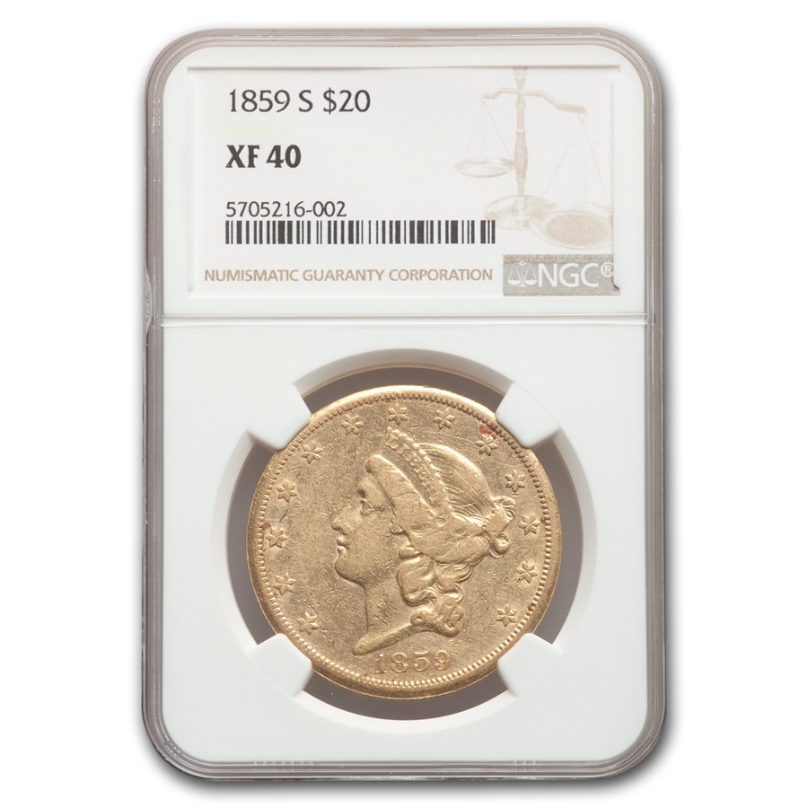 Buy 1859-S $20 Liberty Gold Double Eagle XF-40 NGC | APMEX