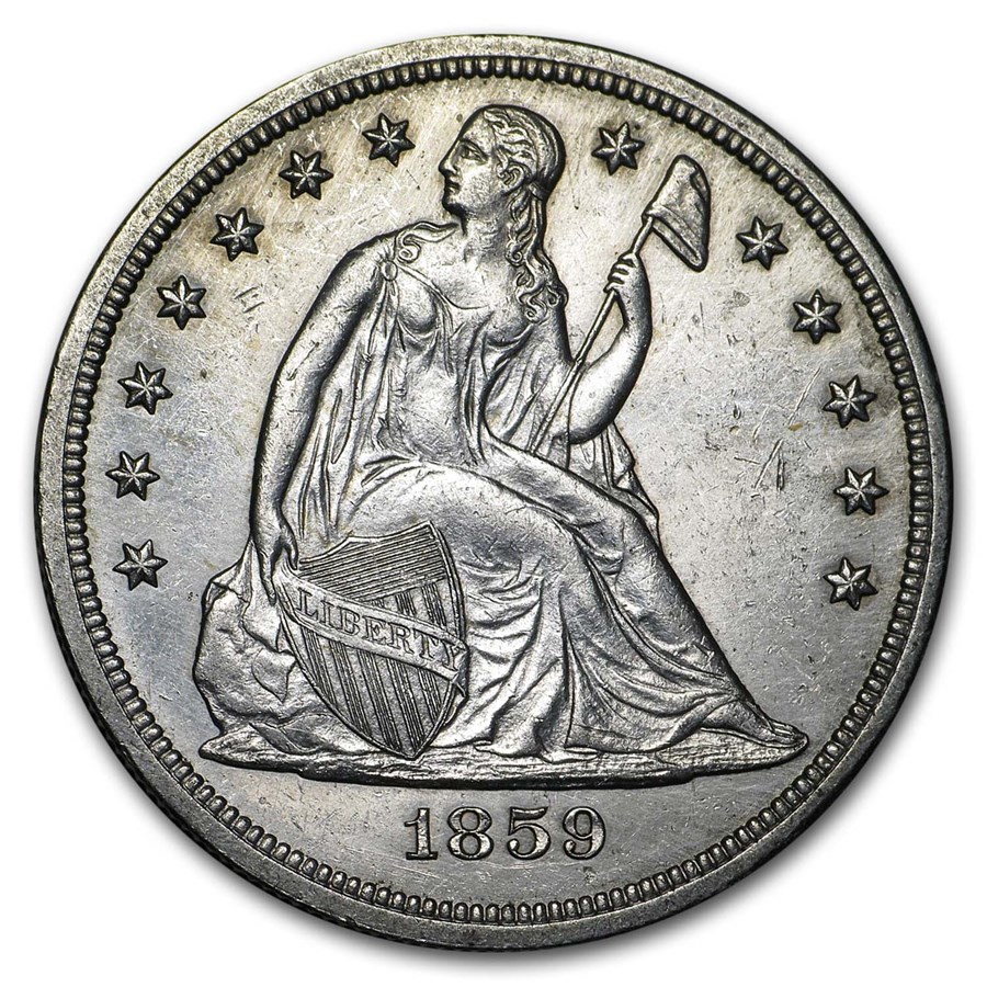 Buy 1859-S Liberty Seated Dollar AU | APMEX