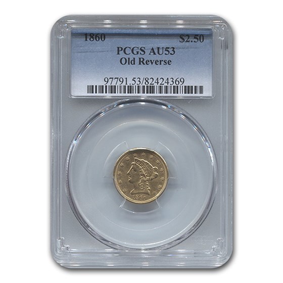 Buy 1860 $2.50 Liberty Gold Quarter Eagle AU-53 PCGS (Old Reverse) | APMEX