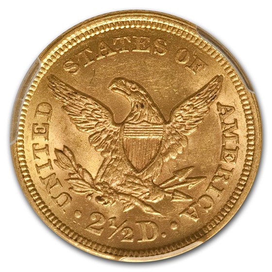 Buy 1860 $2.50 Liberty Gold Quarter Eagle MS-62 PCGS (Old Reverse) | APMEX