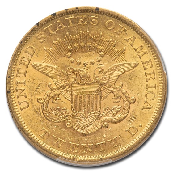 Buy 1860 $20 Liberty Gold Double Eagle AU-55 PCGS | APMEX