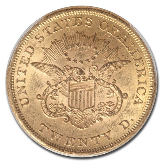 Buy 1860 $20 Liberty Gold Double Eagle MS-62 PCGS | APMEX