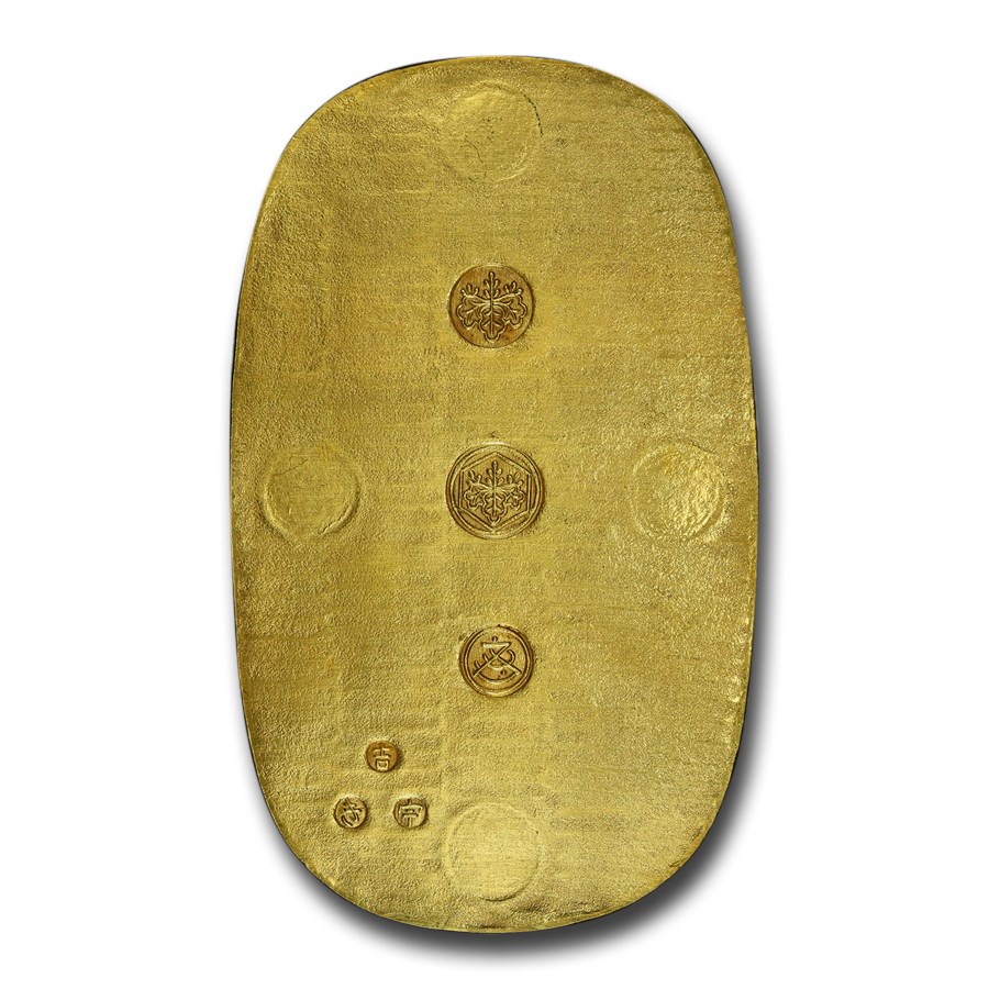 (1860-62) Japan Gold 10 Ryo Oban Man'en Era MS-64 PCGS