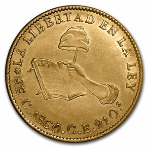 Buy 1860 C- C E Mexico Gold 8 Escudos AU | APMEX