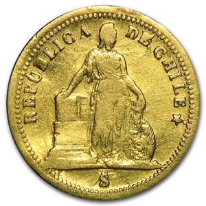 Buy 1860 Chile Gold 1 Peso VF Details | APMEX