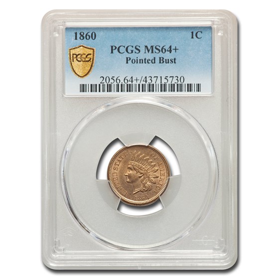 Buy 1860 Indian Head Cent MS-64+ PCGS (Pointed Bust) | APMEX