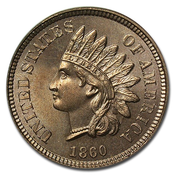 Buy 1860 Indian Head Cent MS-65 PCGS CAC (Pointed Bust) | APMEX