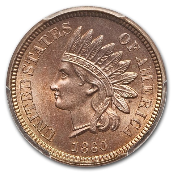 Buy 1860 Indian Head Cent MS-66 PCGS (Pointed Bust) | APMEX