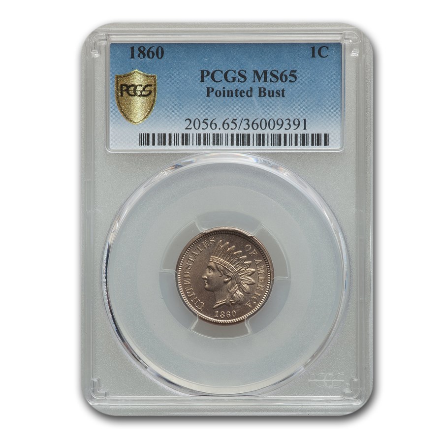 Buy 1860 Indian Head Cent Pointed Bust MS-65 PCGS | APMEX