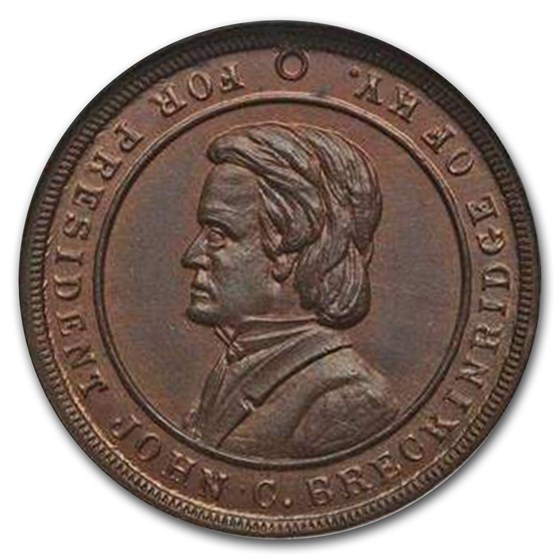 Buy 1860 John C. Breckinridge Civil War Token MS-63 NGC (Red/Brown) | APMEX